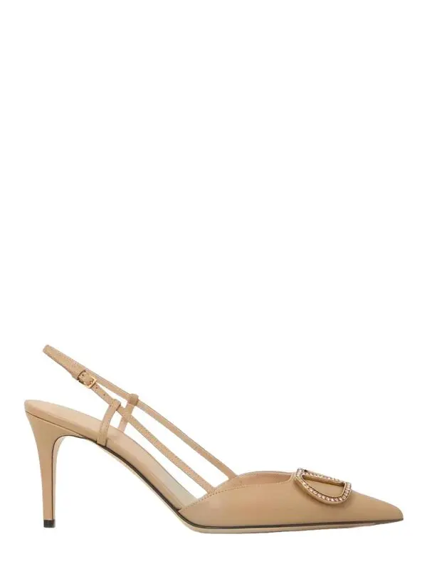 Valentino Garavani Vlogo Signature Slingback Pumps - Neutrals