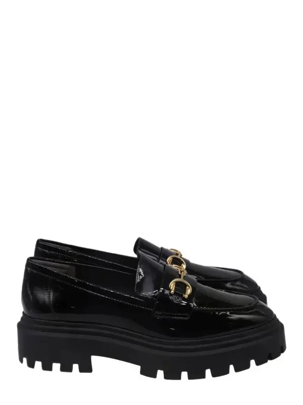 STUART WEITZMAN Owen Buckled Lug Loafers - Black