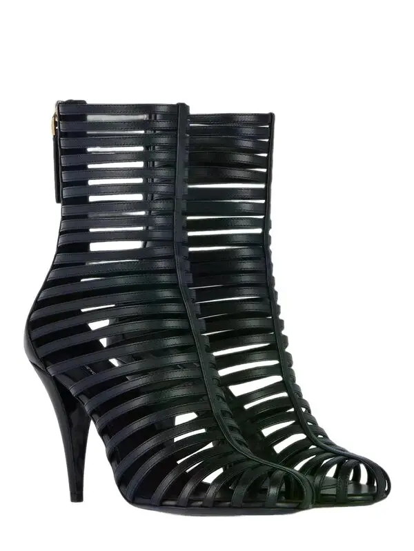 Givenchy Cage Ankle Boots In Leather - Black