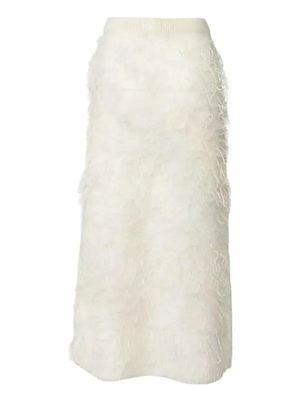 Fabiana Filippi Brushed-finish Gauze Midi Skirt - Neutrals