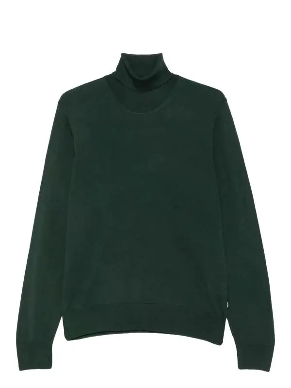 BOSS H-musso Roll-neck Sweater - Green