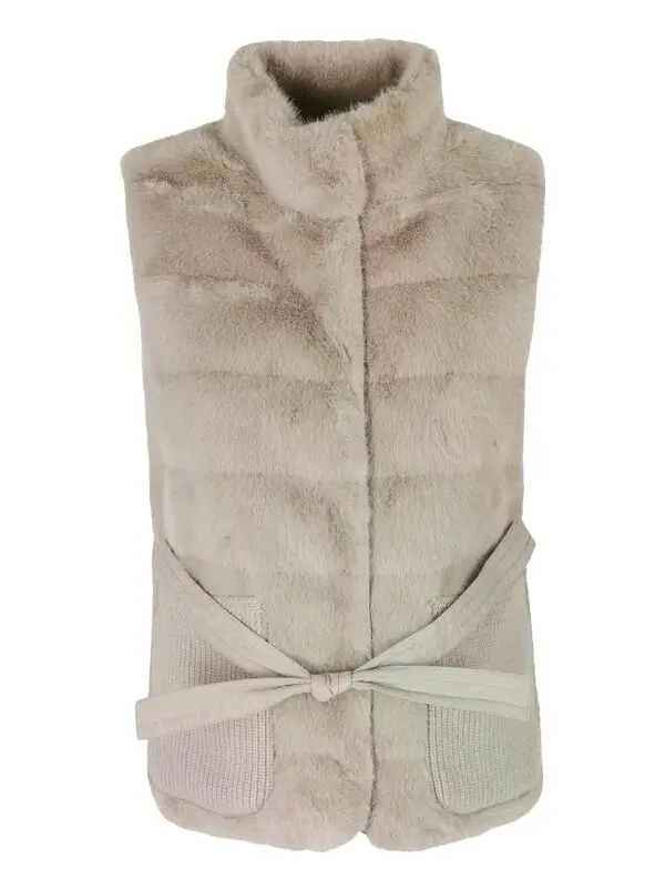 DUNO Ellis Belted Gilet - Neutrals