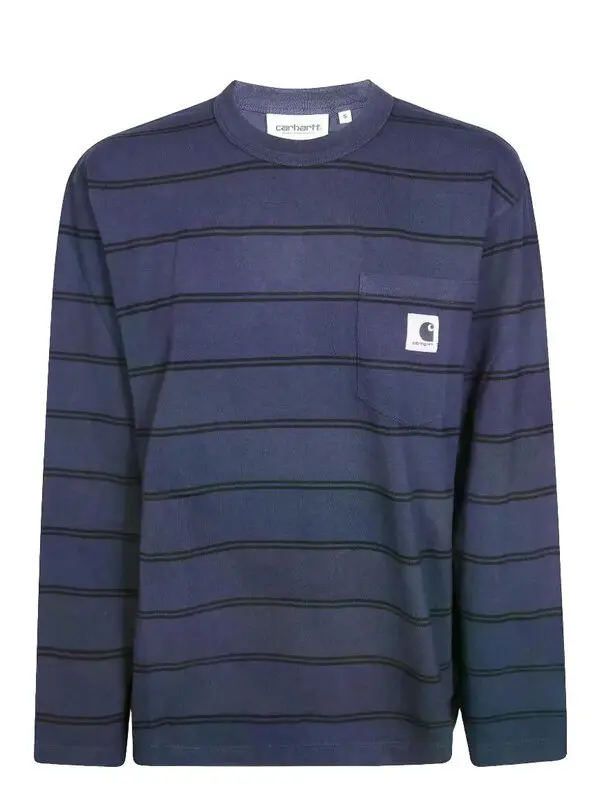 Carhartt Work In Progress Cardona Striped Pocket T-shirt - Blue