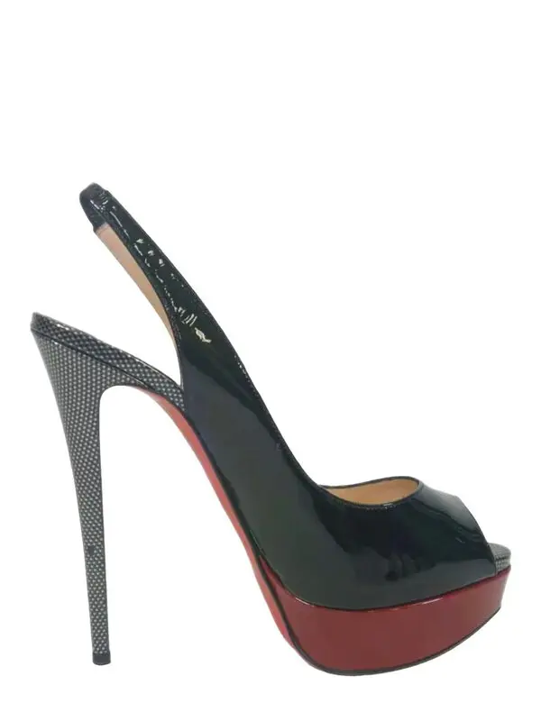 CHRISTIAN LOUBOUTIN Lady Peep Sling Platform Pumps - Black