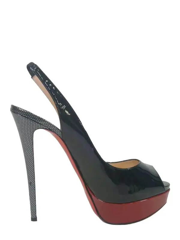 CHRISTIAN LOUBOUTIN Lady Peep Sling Platform Pumps - Black