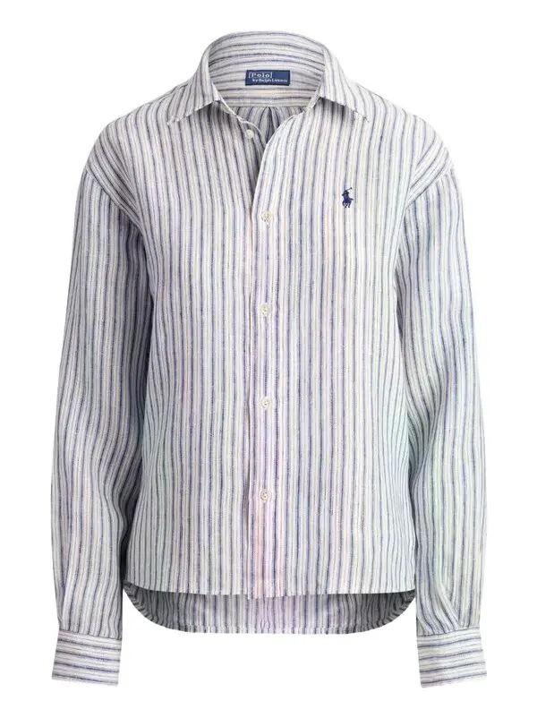 Polo Ralph Lauren Striped Linen Shirt - White