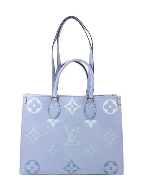 LOUIS VUITTON Mm Monogram Empreinte On The Go Tote Bag - Blue