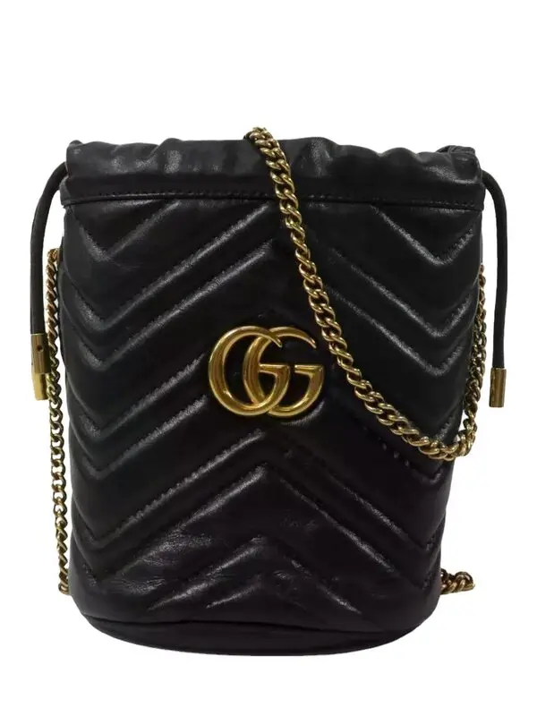 Gucci Gg Marmont Mini Bucket Bag - Black