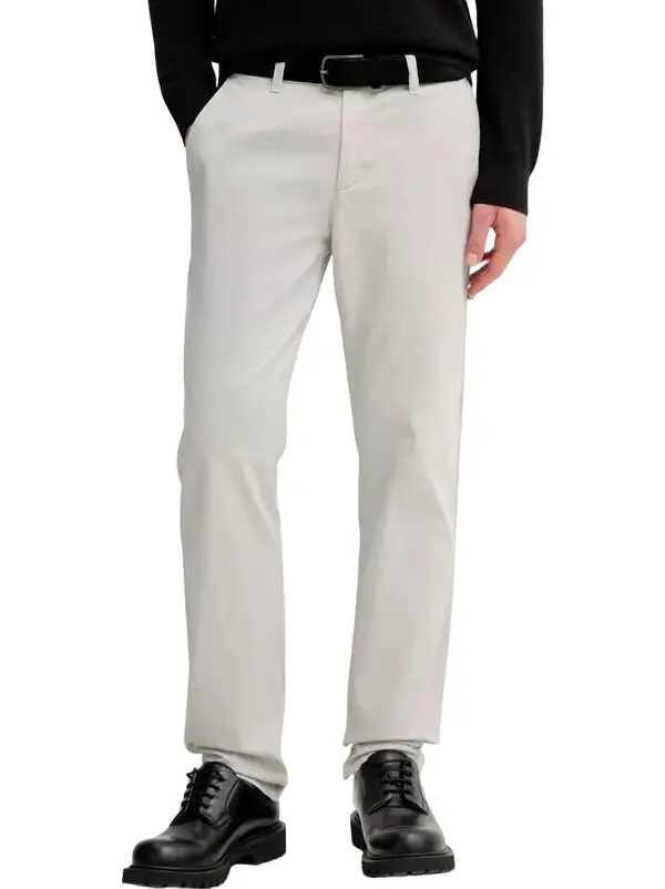 Marc O'polo Logo-embroidered Chino Trousers - Neutrals