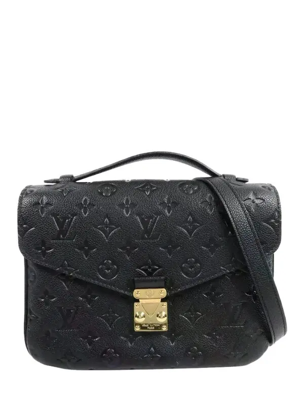 LOUIS VUITTON Pochette Metis Monogram Empreinte Shoulder Bag - Black