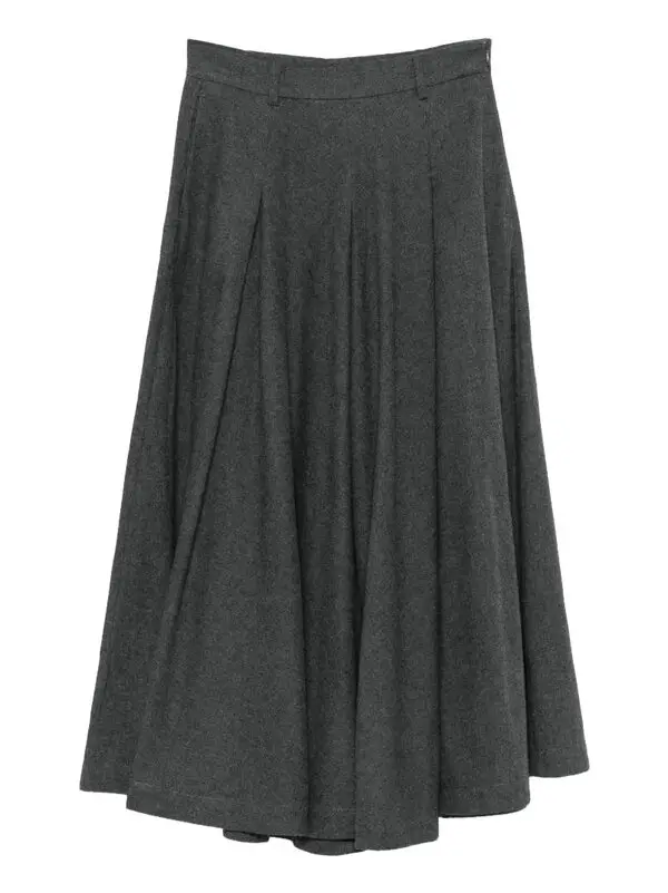 BY MALENE BIRGER Eden Pleated A-line Midi Skirt - Grey