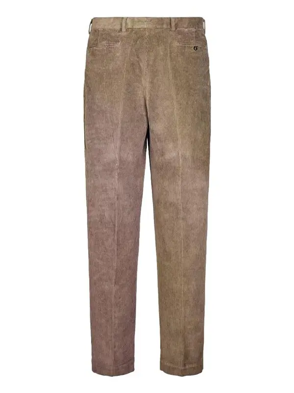 CELLAR DOOR Pleated Corduroy Trousers - Neutrals