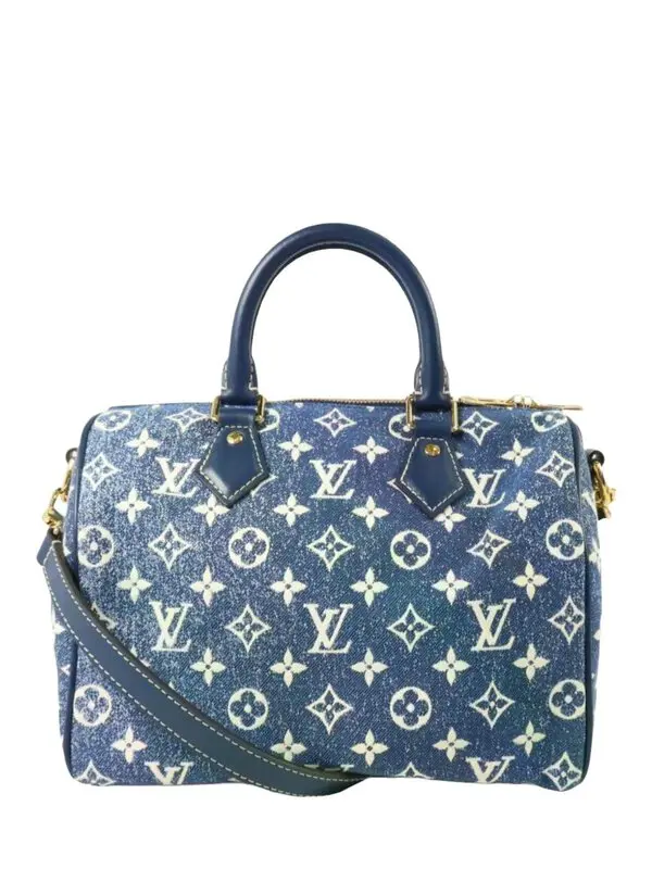 LOUIS VUITTON 25 Speedy Bandoulière Tote Bag - Blue