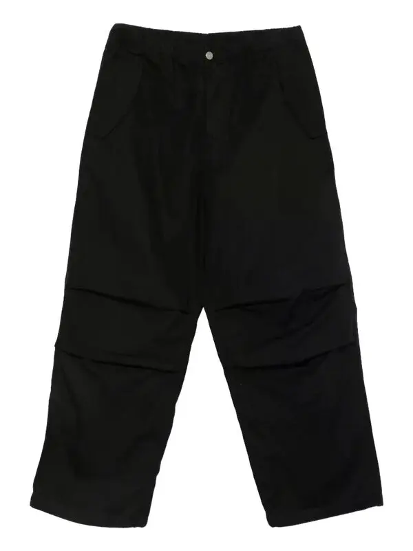 Carhartt Work In Progress Fletcher Elasticated-waist Logo-patch Trousers - Black