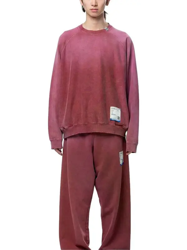 Mihara Yasuhiro Sun Faded Like Distressed Sweatshirt - Red