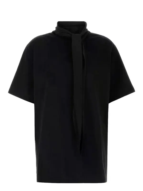 Carven Pussy-bow Oversized T-shirt - Black