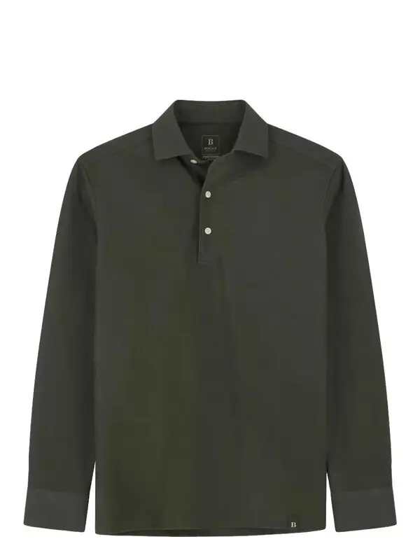 Boggi Milano Sakura Polo In Japanese Jersey - Green
