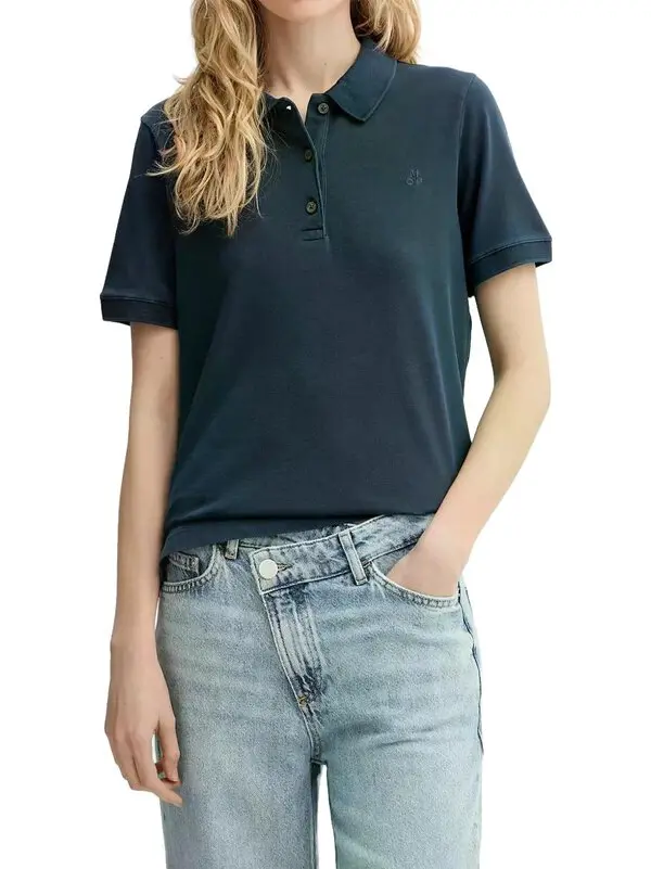 Marc O'polo Logo-embroidered Piqué Polo Shirt - Blue