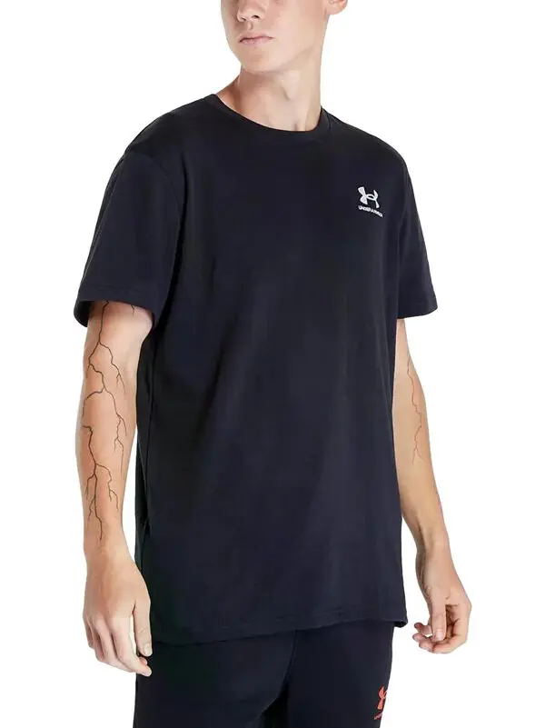 Under Armour Logo-embroidered Heavyweight T-shirt - Black