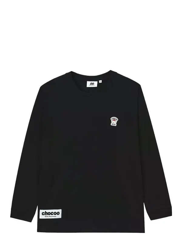 CHOCOOLATE Logo-patch Long-sleeve T-shirt - Black