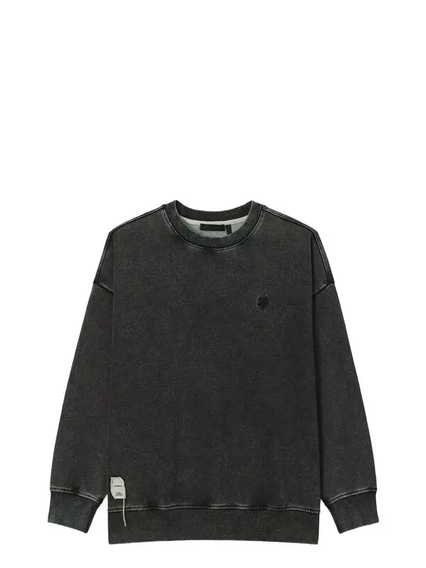 FIVE CM Star-patch Acid-wash Sweatshirt - Grey