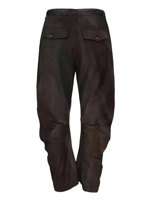 JIYONGKIM Sun-bleached Panelled Tapered Trousers - Black