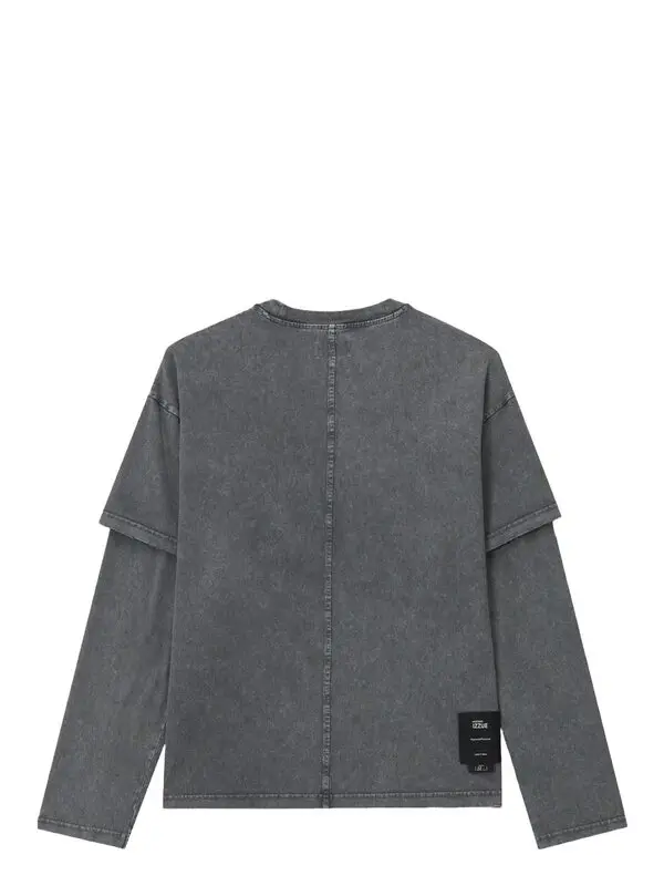 Izzue Layered-sleeve Panelled T-shirt - Grey