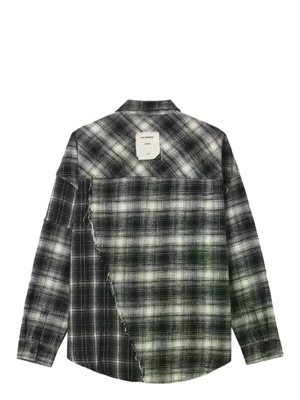 FIVE CM Check Patchwork Shirt - Black