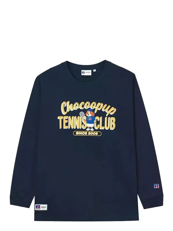 CHOCOOLATE Graphic-print Long-sleeved T-shirt - Blue