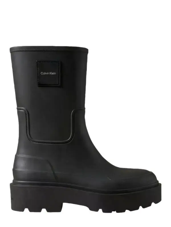 Calvin Klein Logo-patch Chunky Boots - Black