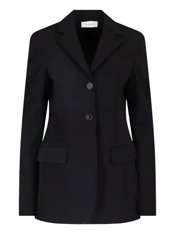 Sportmax Notched-lapels Single-breasted Blazer - Black