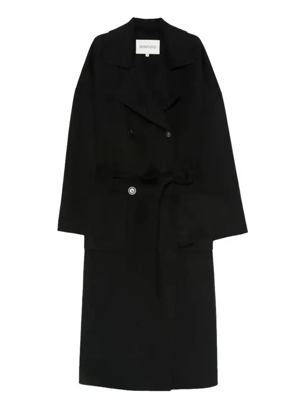 Eric Bompard Belted Double-breasted Coat - Black
