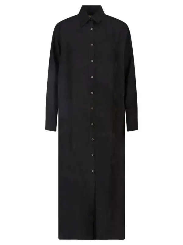 UMA WANG Damask-pattern Maxi Dress - Black