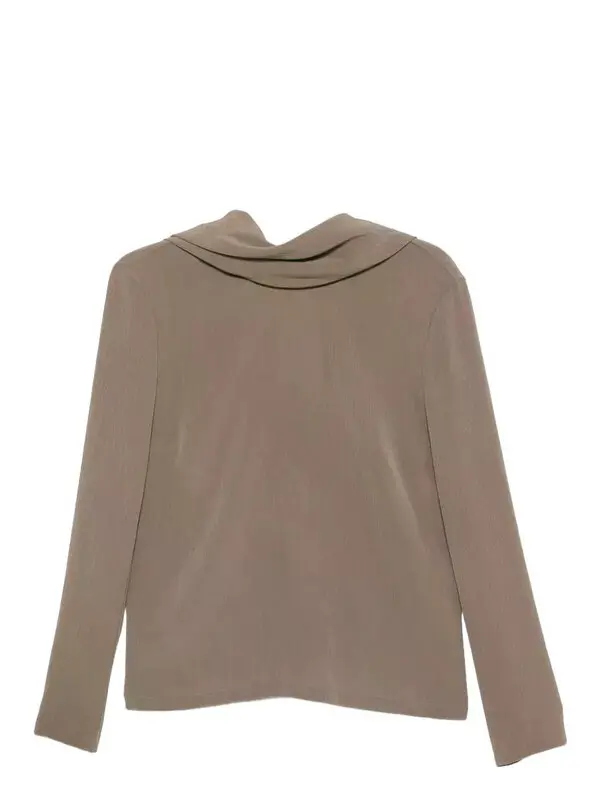 RAME Cowl-neck Backless Blouse - Brown