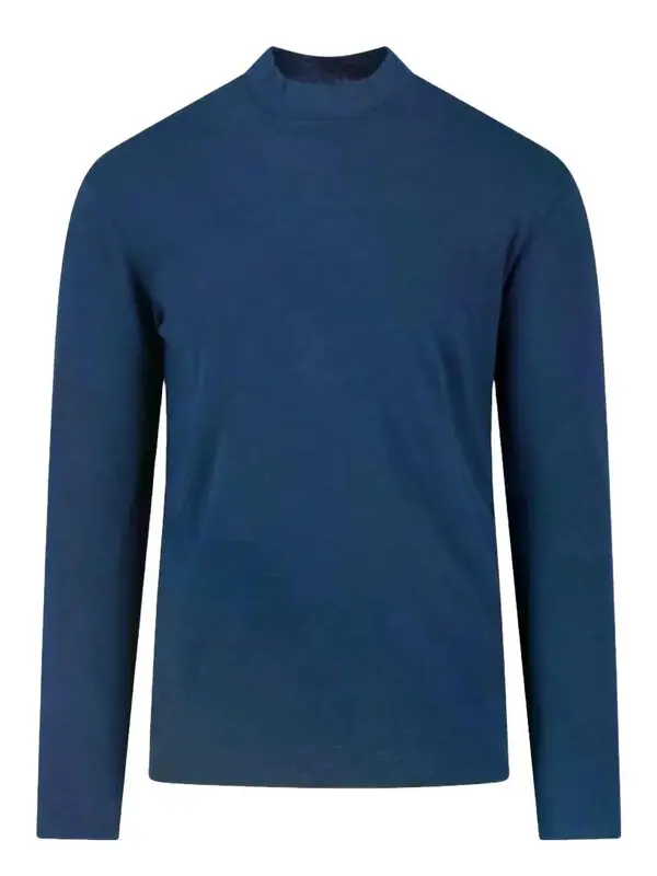 JIL SANDER Long-sleeve Mock-neck T-shirt - Blue
