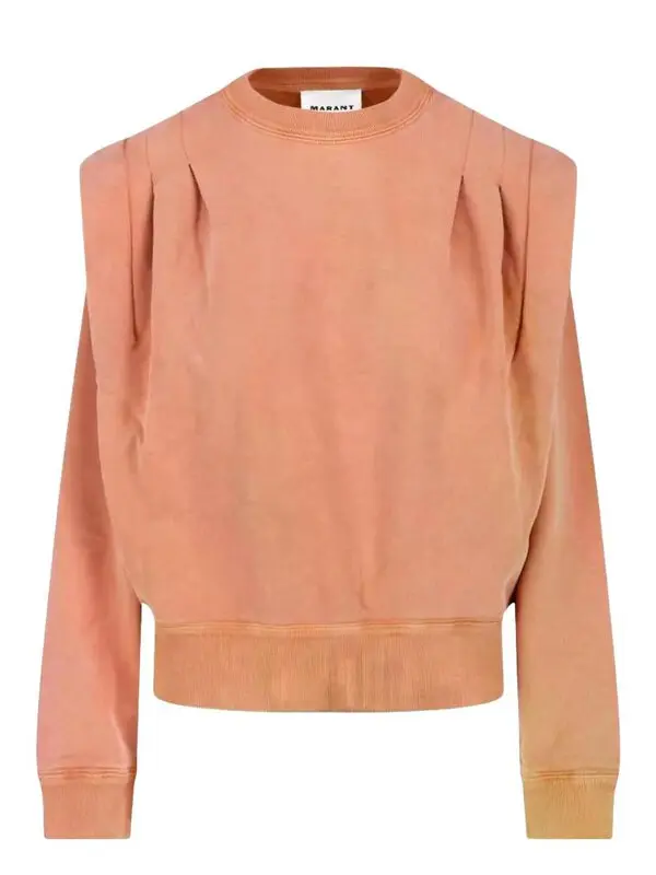 MARANT ETOILE Pleated-shoulder Sweater - Orange
