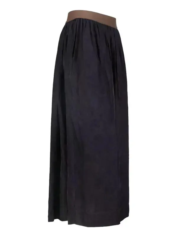 UMA WANG Jacquard-woven Gathered Skirt - Black