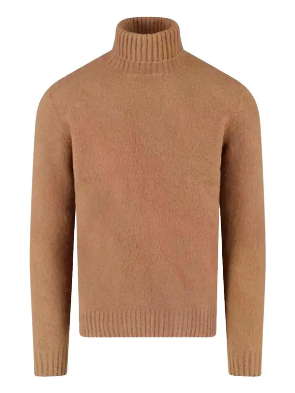 DRUMOHR Roll-neck Wool Sweater - Brown