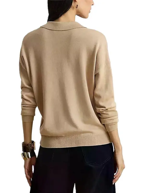Ralph Lauren V-neck Spread-collar Sweater - Neutrals