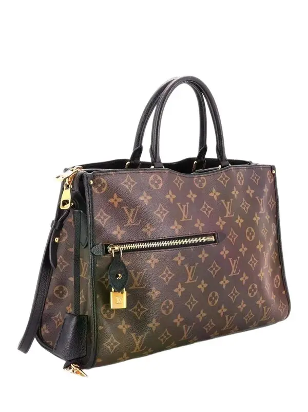 LOUIS VUITTON Popincourt Nm Handbag Monogram Canvas With Leather Mm Satchel - Black
