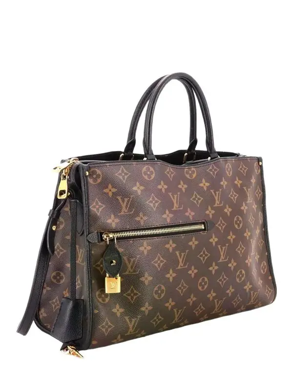 LOUIS VUITTON Popincourt Nm Handbag Monogram Canvas With Leather Mm Satchel - Black