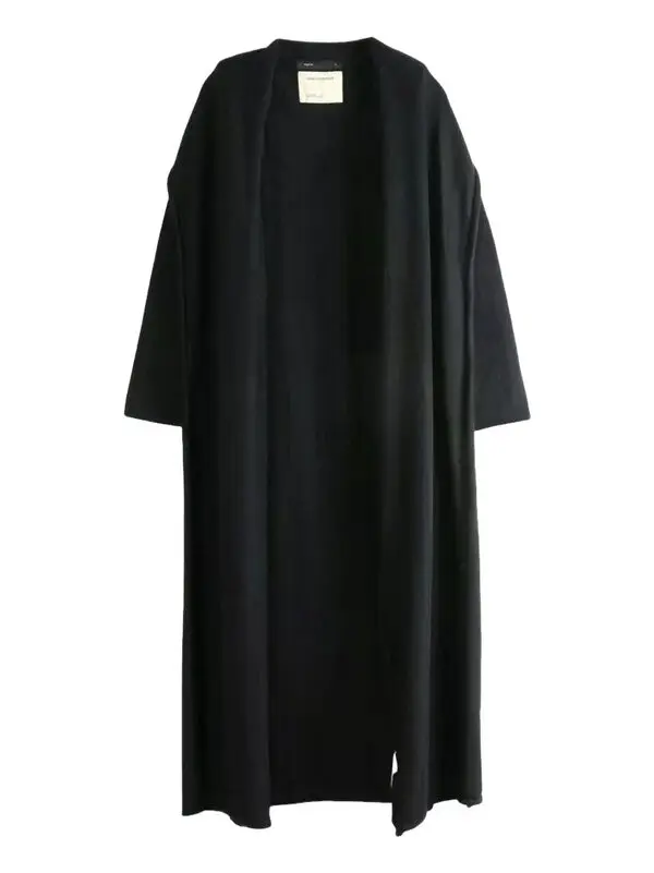 Frenckenberger Shawl-collar Open-front Cardigan - Black
