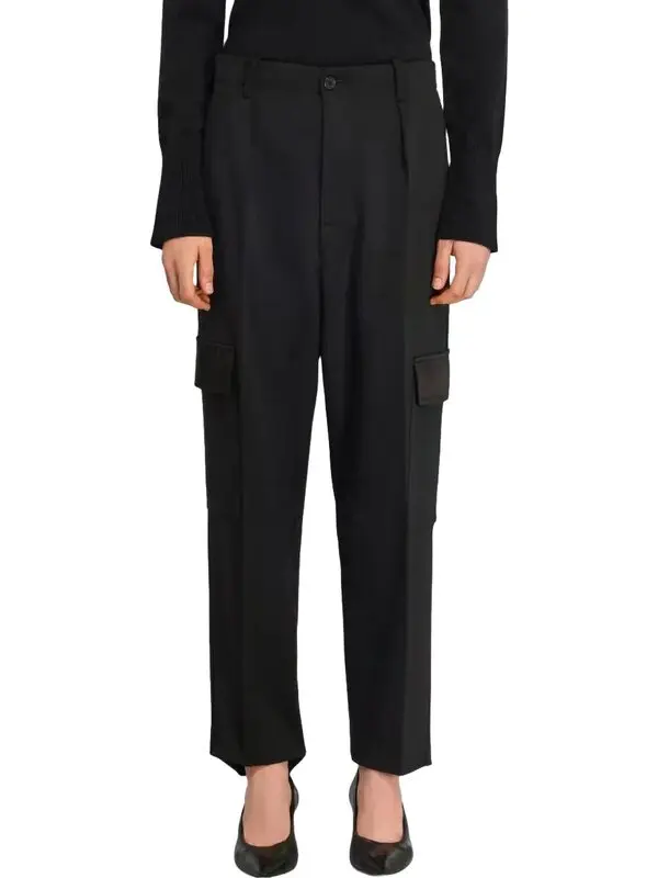 SEMICOUTURE Justina Pocket-detail Trousers - Black