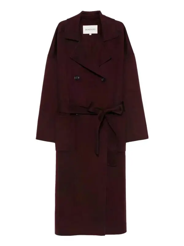 Eric Bompard Double-breasted Belted Coat - Red