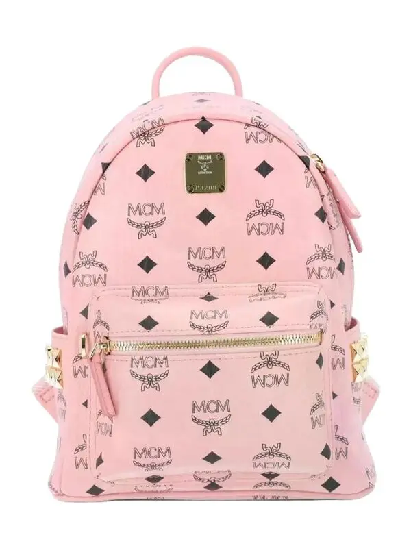 Mcm Stark Studded Backpack - Pink
