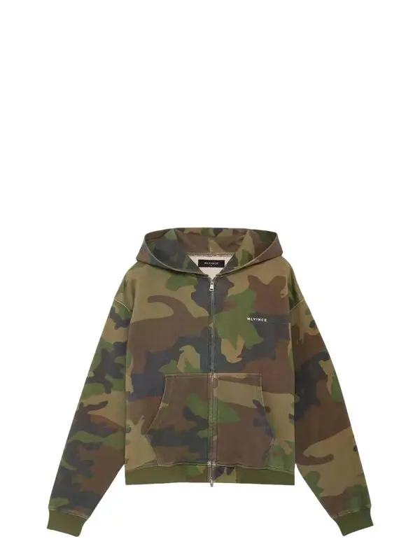 MLVINCE Classic Camouflage-print Logo-print Hoodie - Green