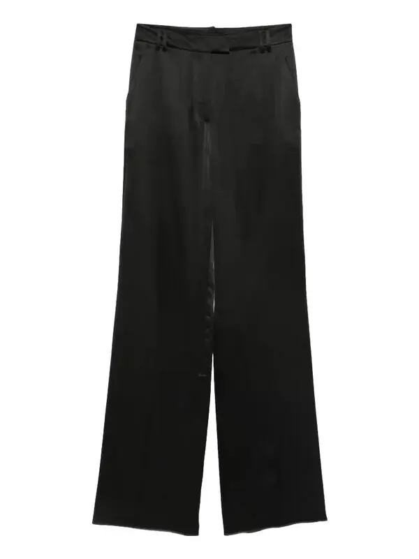 Barbara Bui Satin-finish Silk Trousers - Black