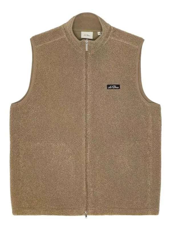 LES DEUX Fleece Gilet - Brown