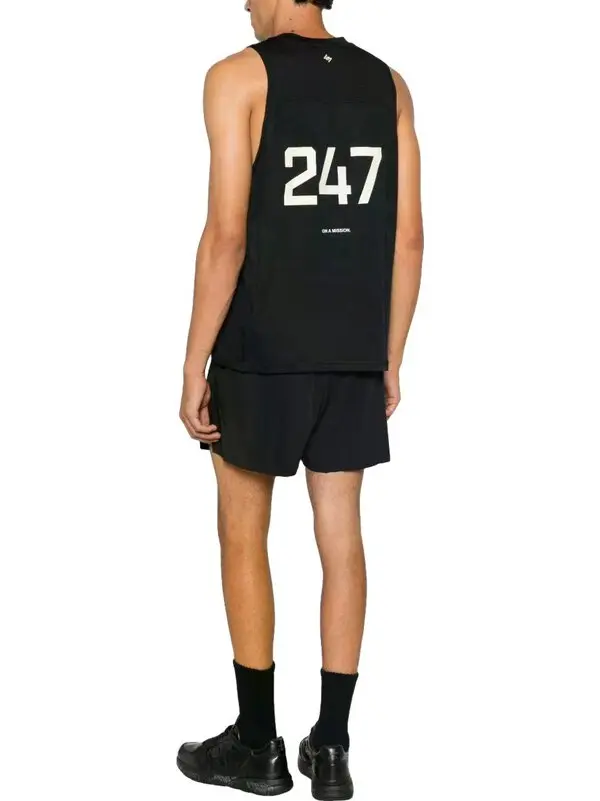 REPRESENT 247 Mesh-panel Tank Top - Black