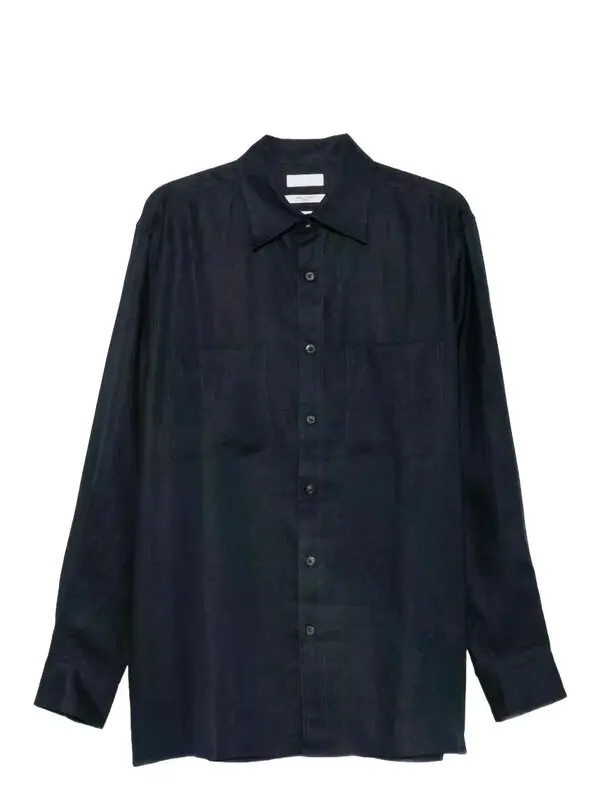 CELLAR DOOR Paul Patch-pocket Shirt - Blue